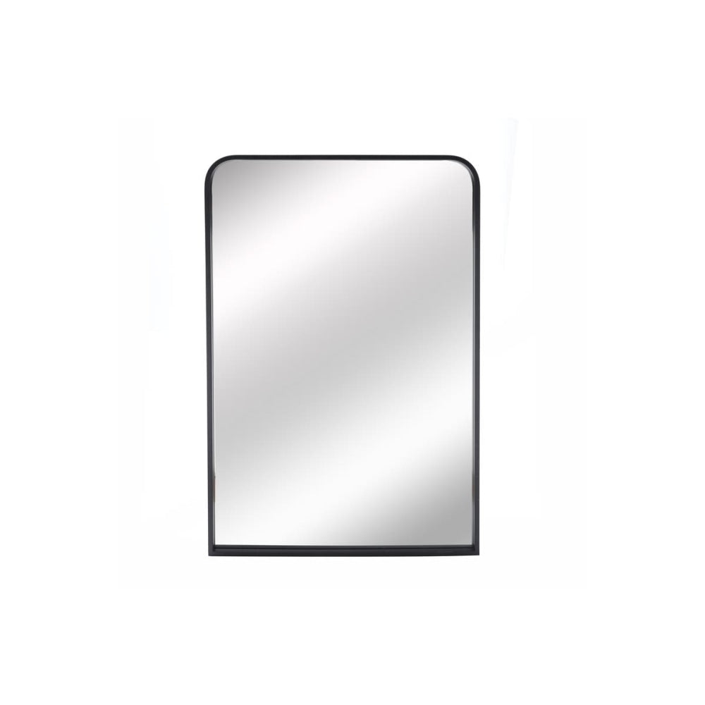 Momentous Living - Radius Corner Metal Wall Mirror - Black Mirror Sales