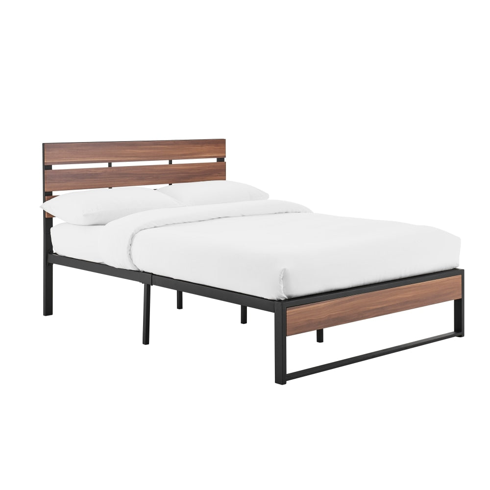 Momentous Living - San Antonio Bed Frame - Walnut Double Bed Frame Bed ...