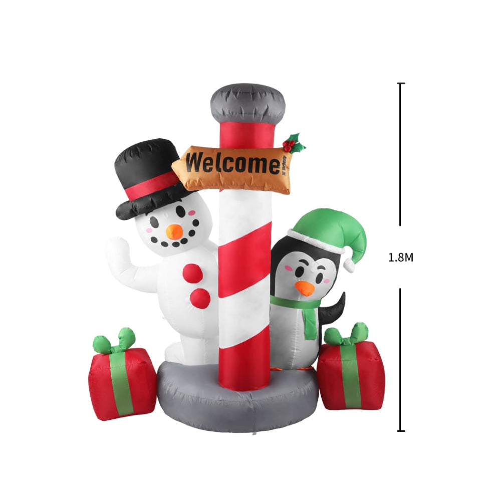 Momentous Living - Santaco Inflatable Christmas Decor Pole Welcome 1.8M ...
