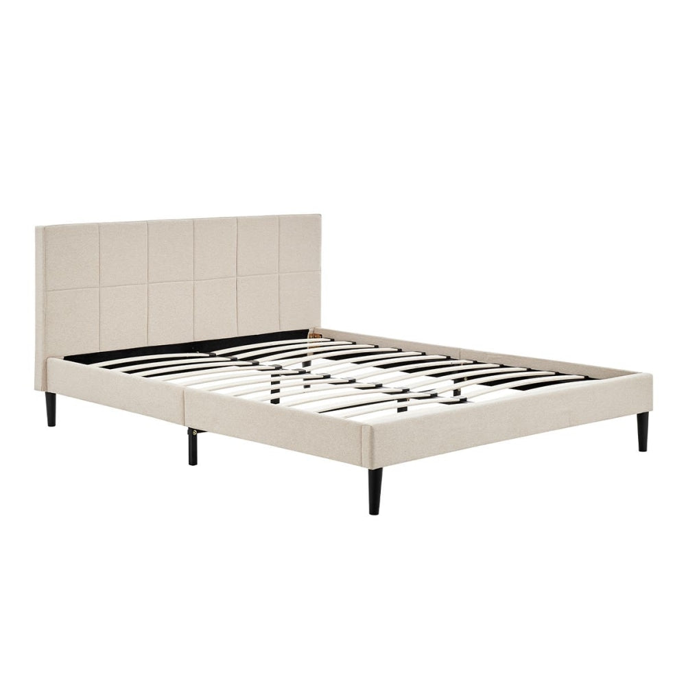 Momentous Living - Theodore Bed Frame - Beige Queen Bed Frame Bed Frames