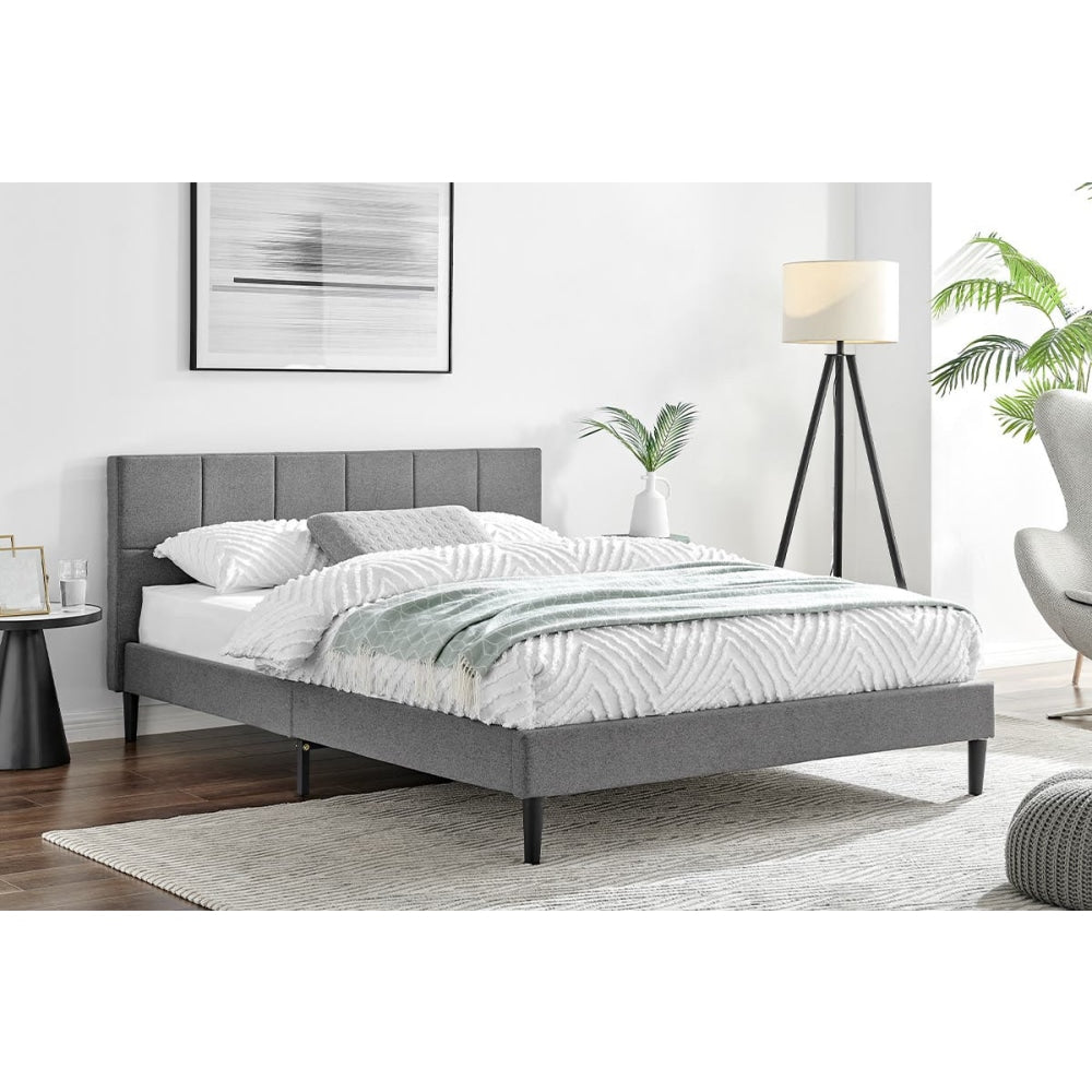 Momentous Living - Theodore Bed Frame - Charcoal Double Bed Frame Bed ...