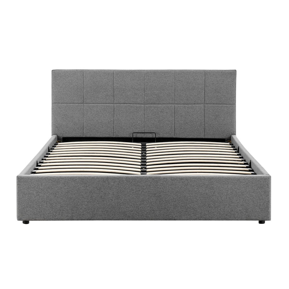 Momentous Living - Theodore Gas Lift Bed Frame - Double Charcoal Bed ...