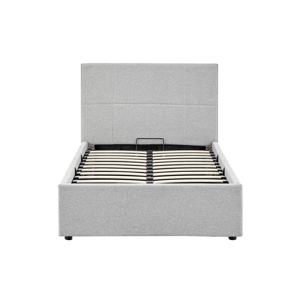 Momentous Living - Theodore Gas Lift Bed Frame - Single Grey Bed Frame ...