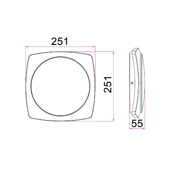 Momentous Living - ULAN Wall Light Surface Mounted 20W Square White ...